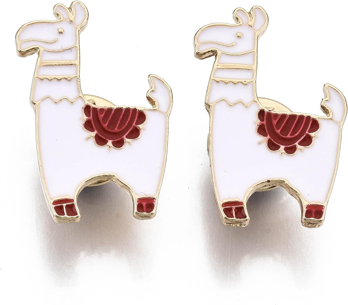 Alloy Brooches Enamel Pin with Brass Butterfly Clutches Llama/Alpaca ...