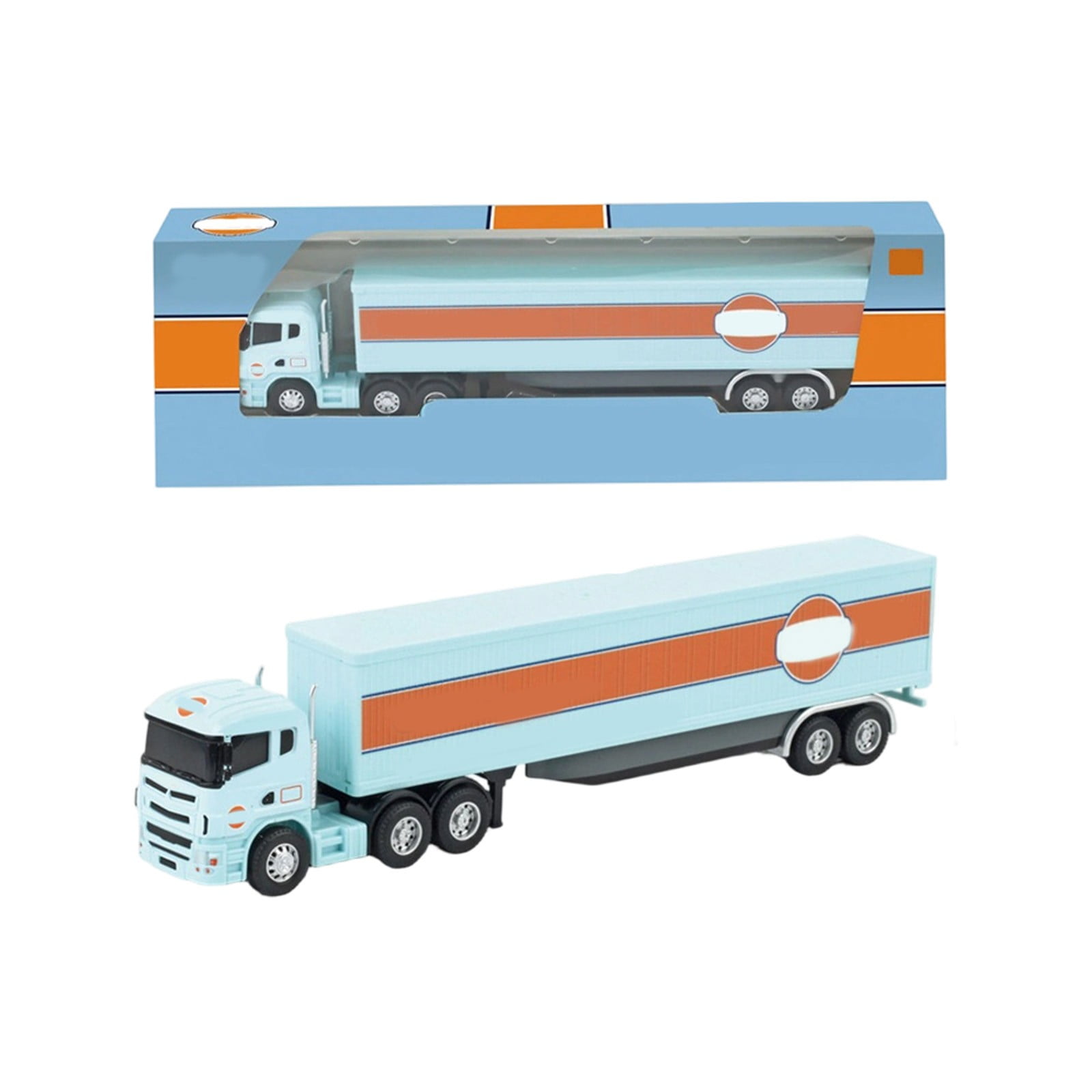 Alloy Car Model 1:64 Scale Pull Back Trailer Truck, Container Vehicle ...