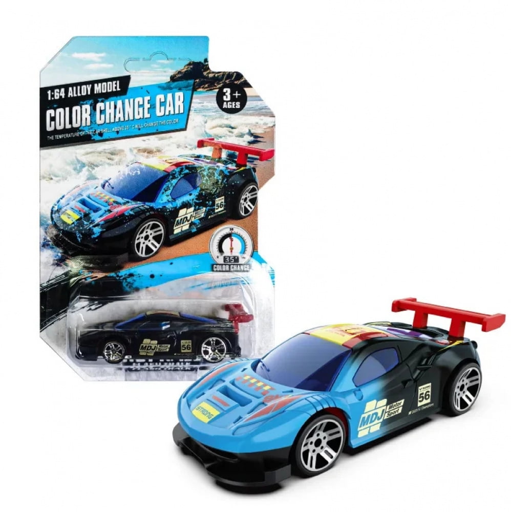 Alloy Car Model Toys for Kids 1:64 Temperature Sensitive Color Changing Mini Racing Car Inertia ...