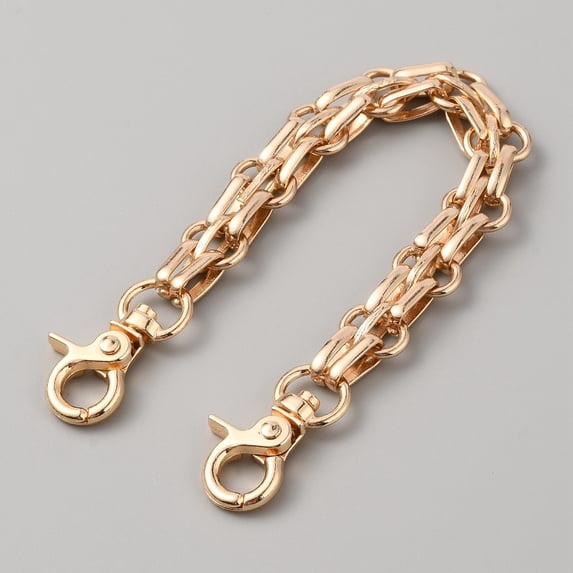 Alloy Chain Short Bag Straps with Swivel Clasps Light Gold 203x12mm ...