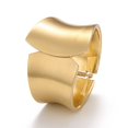 Alloy Chunky Twist Wide Cuff Bangle Hinged Open Bangle for Women Matte ...