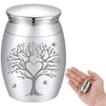 Alloy Cremation Urn with Disposable Flatware Spoons Silver Polishing ...