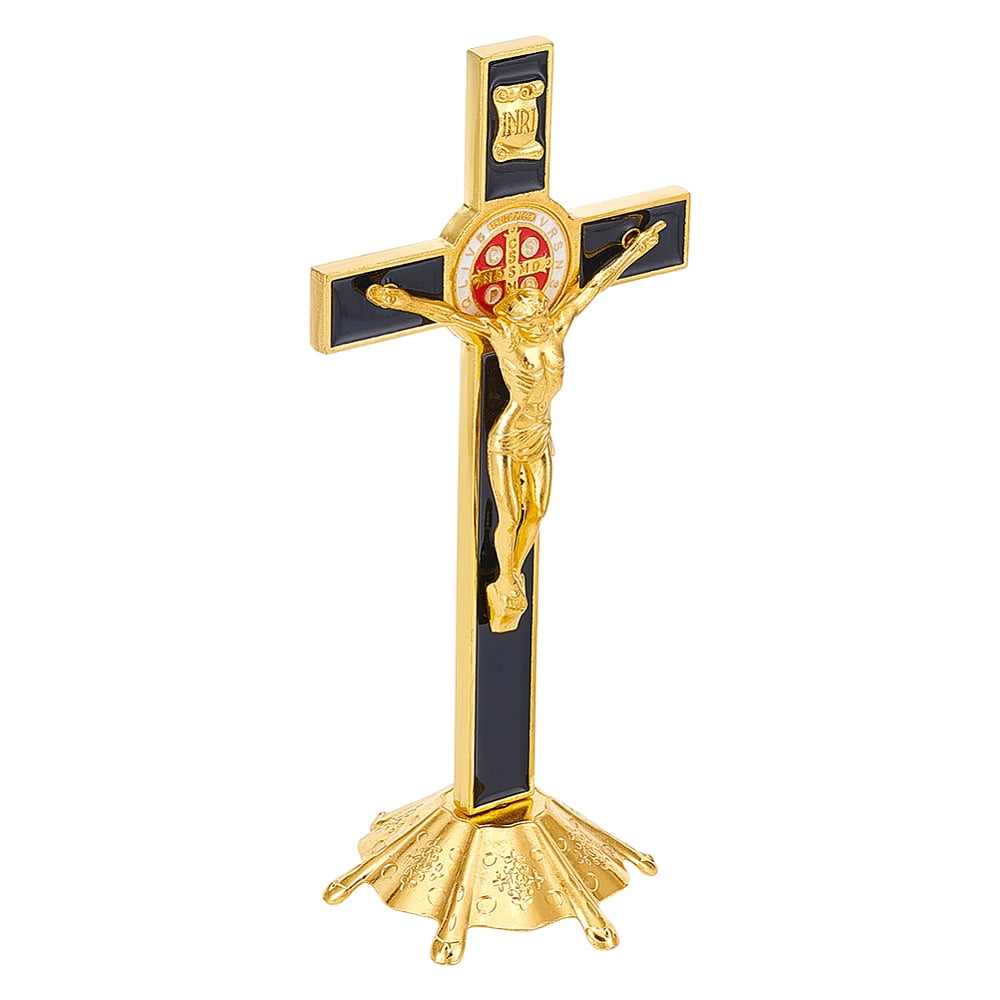 Alloy Crucifix Statue Display Decorations for Home Office Desktop ...
