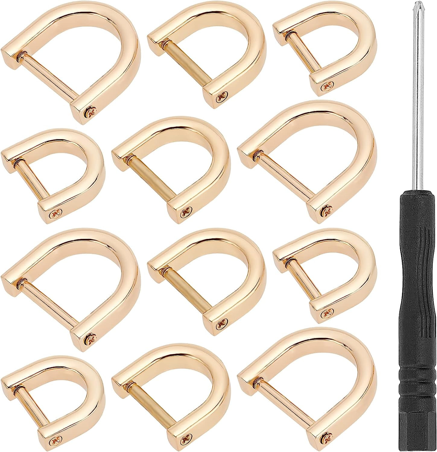 Alloy D-Ring Shackles Clasps with Iron Screwdriver with Plastic Handles ...