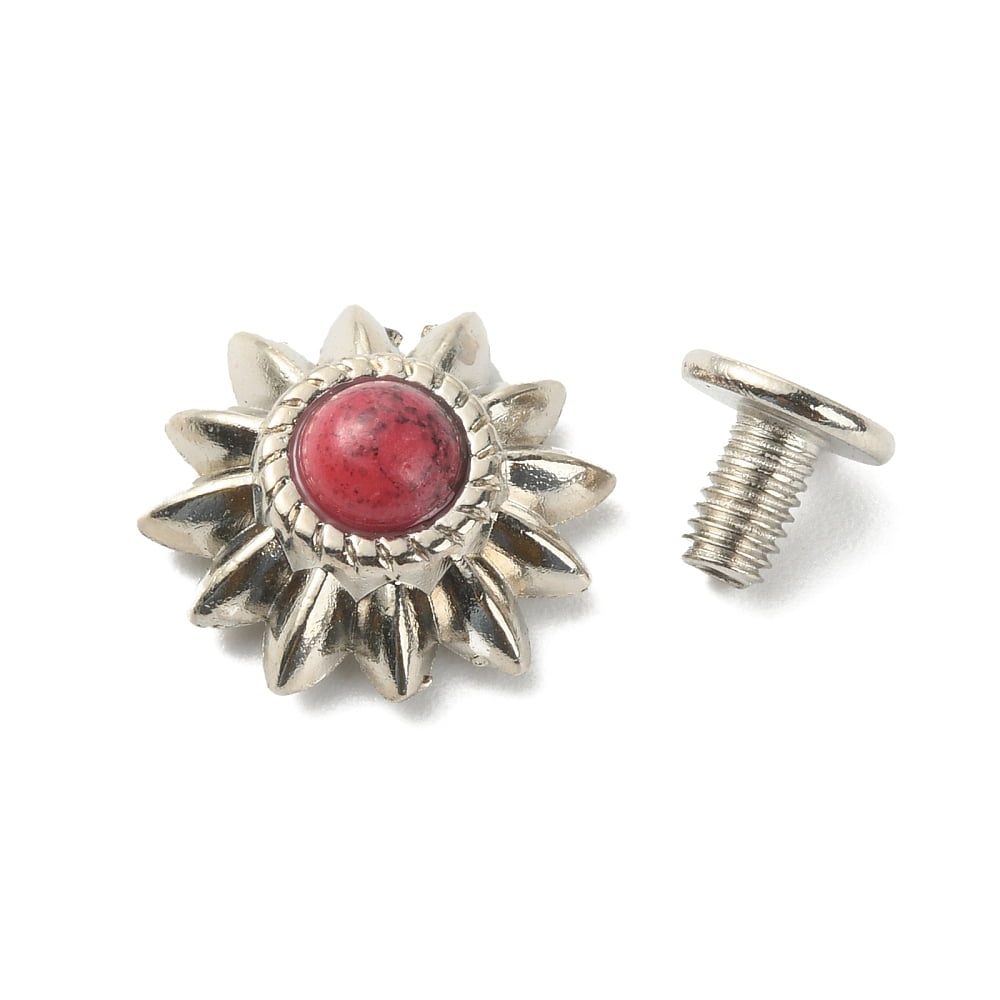 Alloy Decorative Rivets with Turquoise and Iron Screws for Purse Bags ...