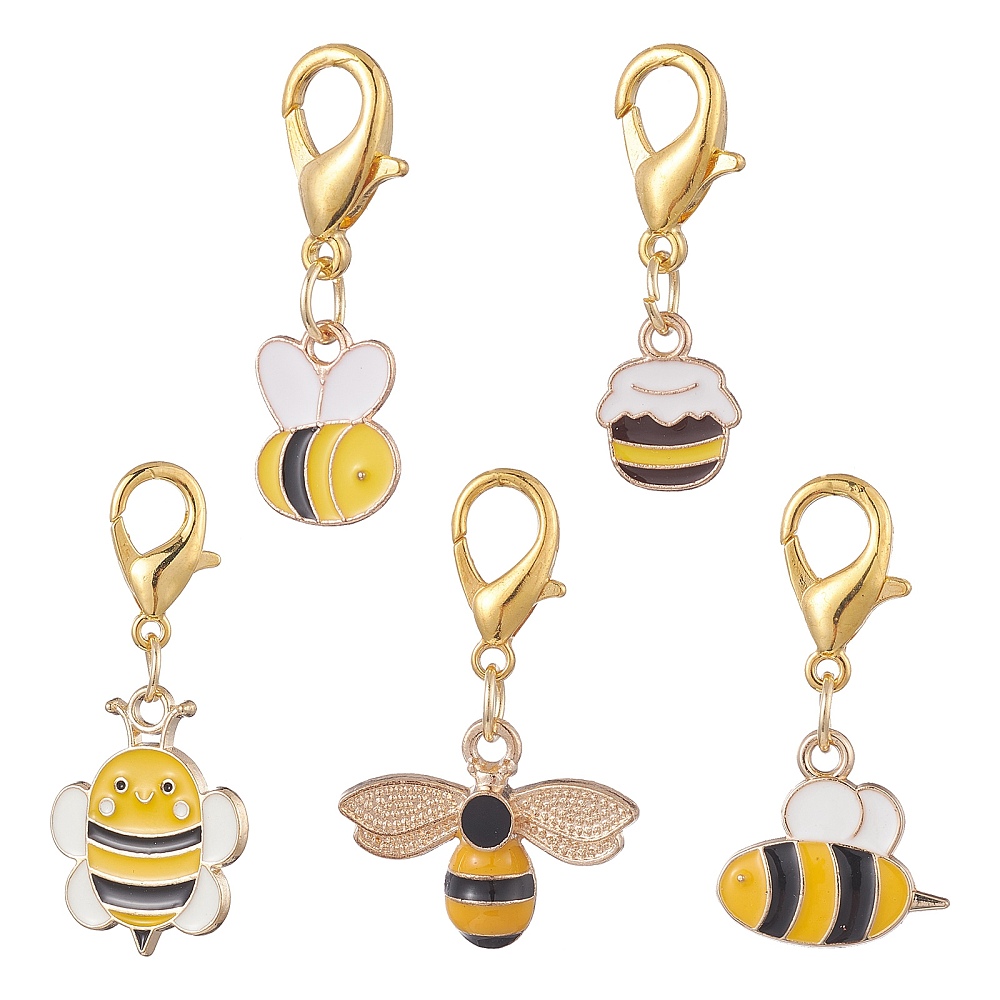 Alloy Enamel Pendant Decorations with Lobster Claw Clasps for Keychain ...