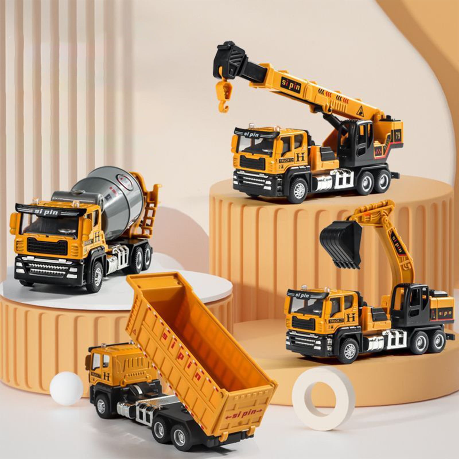 Alloy Engineering Vehicle Toy | Inertial Construction Truck Model ...