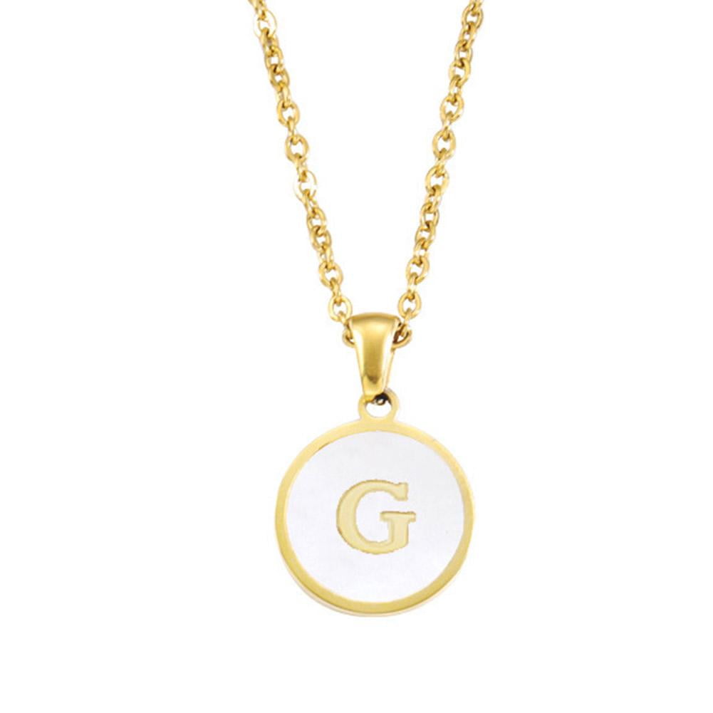 Alloy English Letter Circular Pendant Necklace for Daily and Special ...