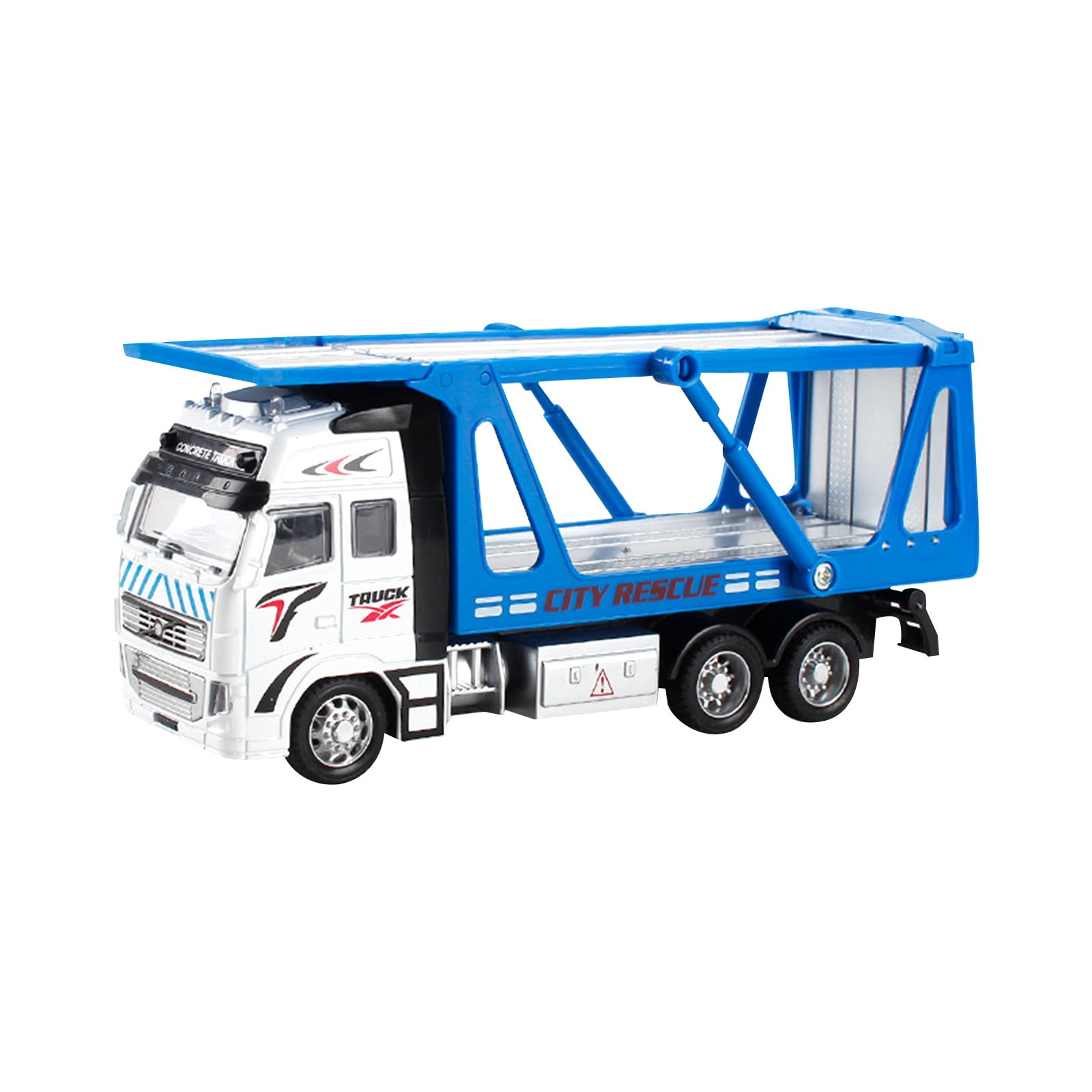 Alloy Flatbed Rescue Truck Model Toy 12cm City Rescue Vehicle Miniature ...