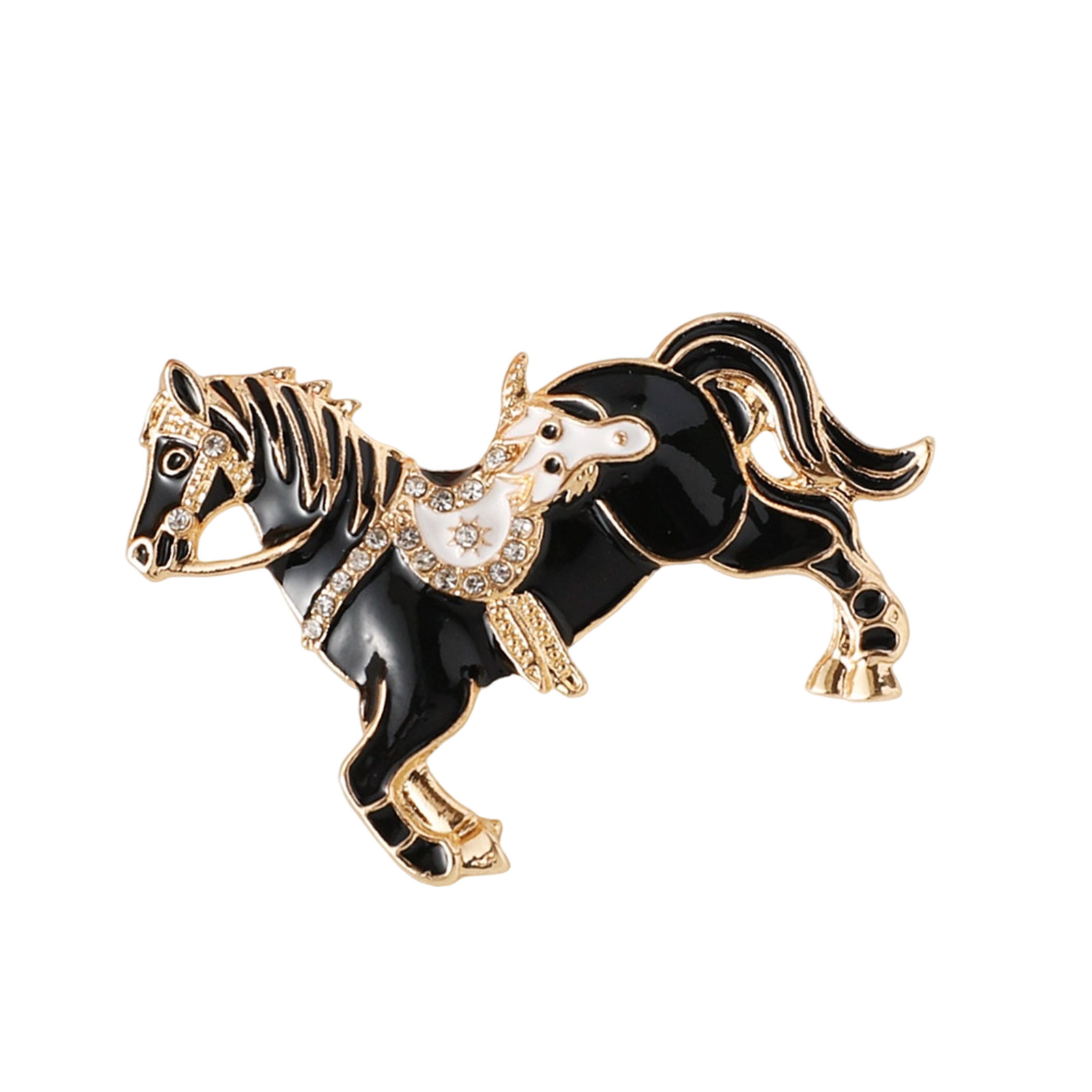 Alloy Horse Brooch Pin, Secure Clasp Lightweight Design, for Casual and ...
