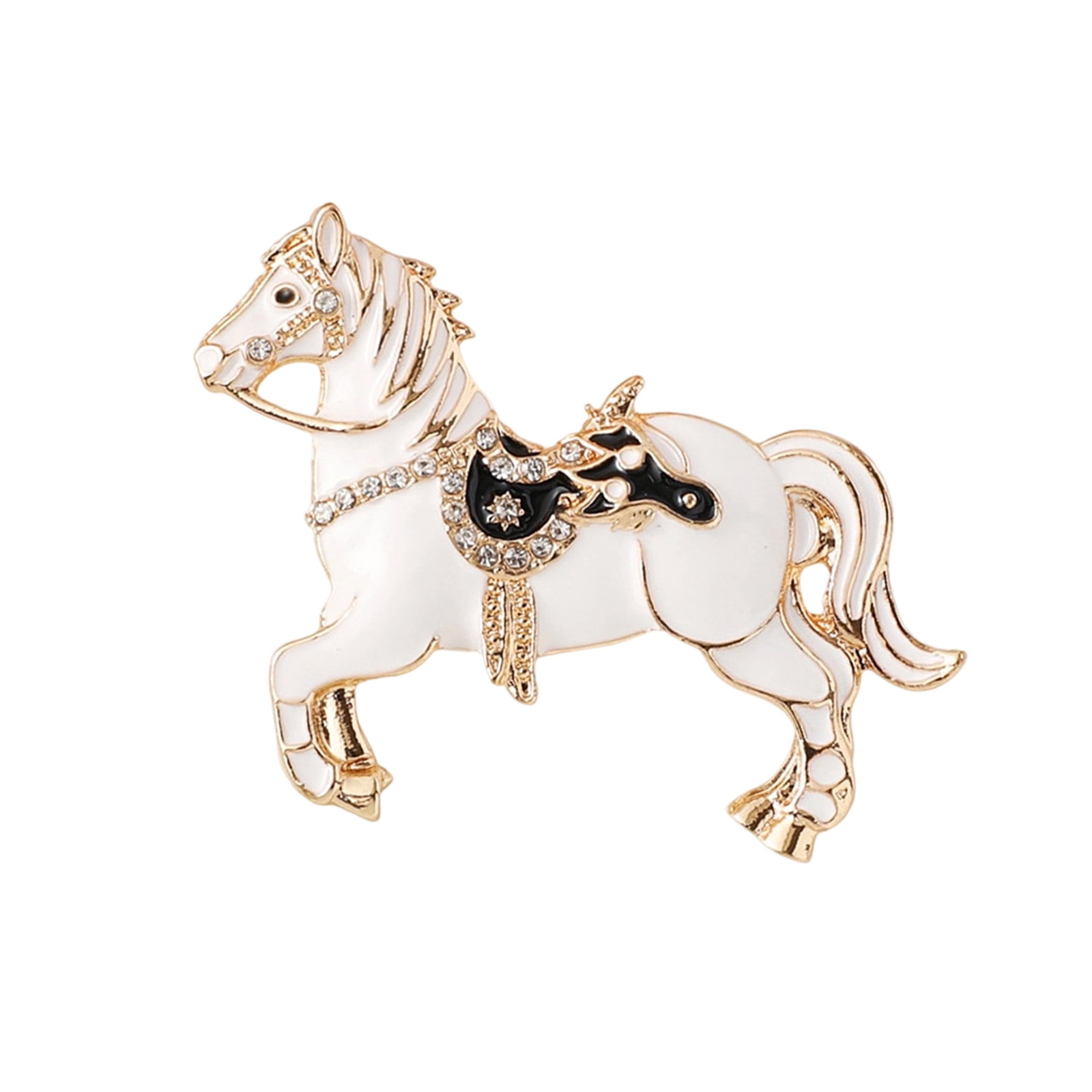 Alloy Horse Brooch Pin, Secure Clasp Lightweight Design, for Casual and ...