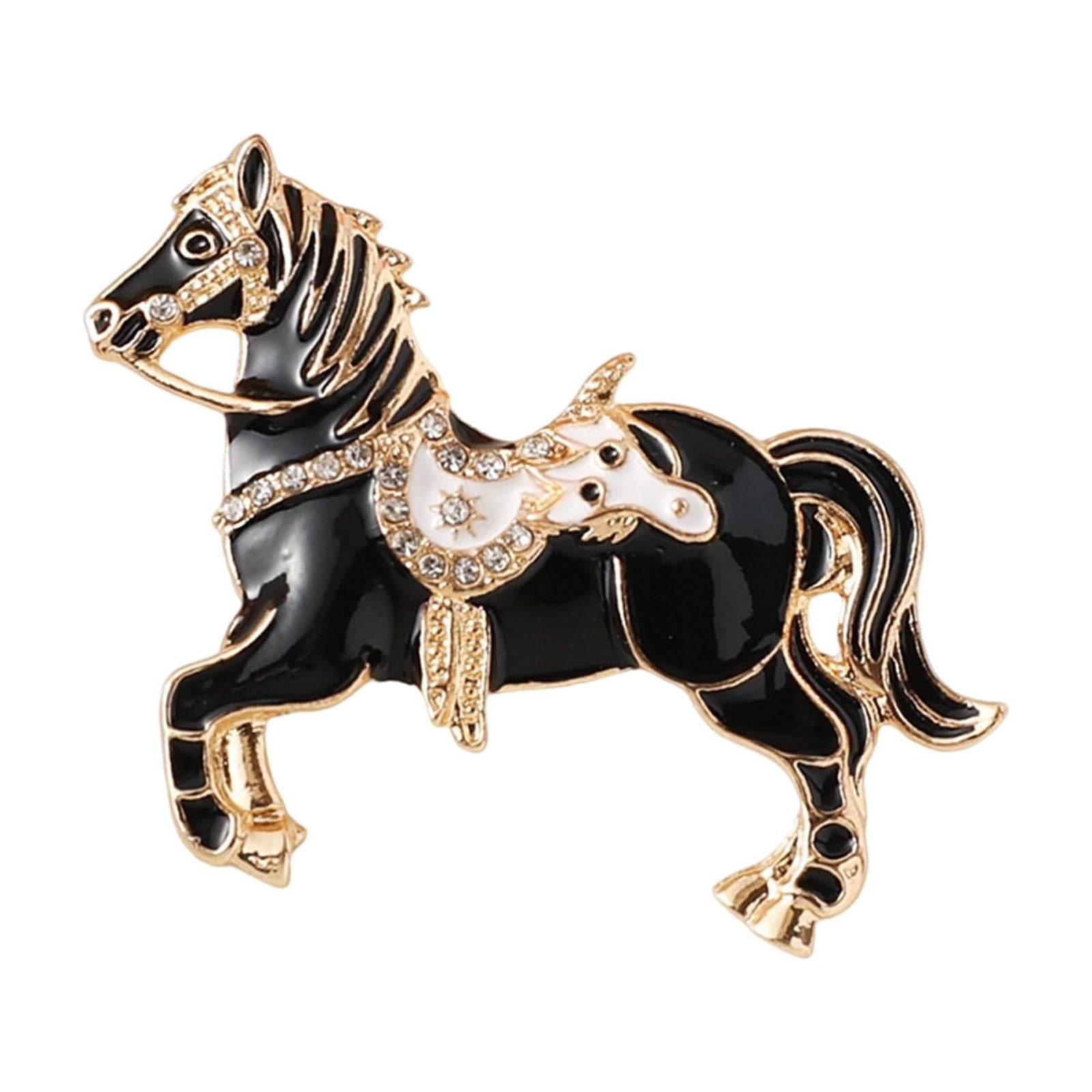 Alloy Horse Brooch Pin, Secure Clasp Lightweight Design, for Casual and ...