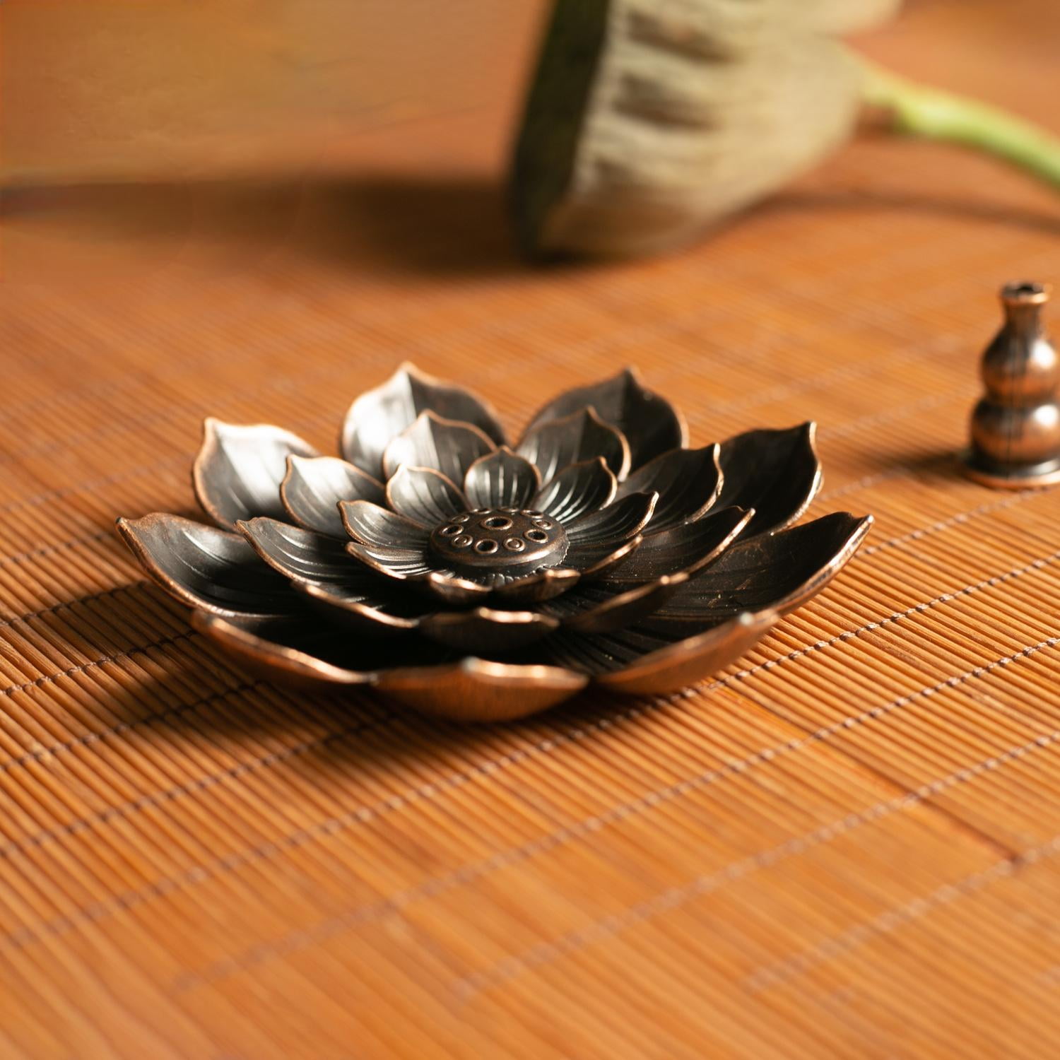 Alloy Incense Burner Stick Holder Buddhism Lotus Line Incense plate ...