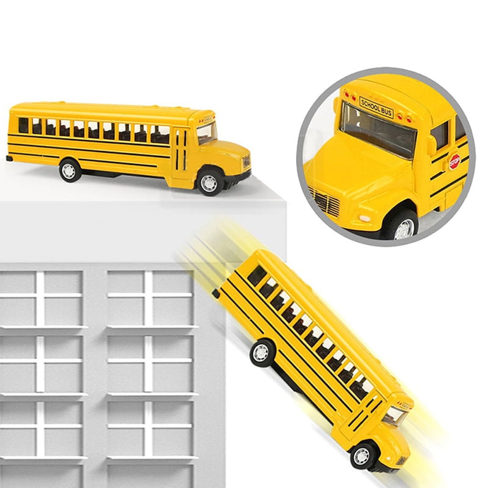 Alloy Inertial School Bus Model Car Model Pull Back Toys Vehicle Gifts ...
