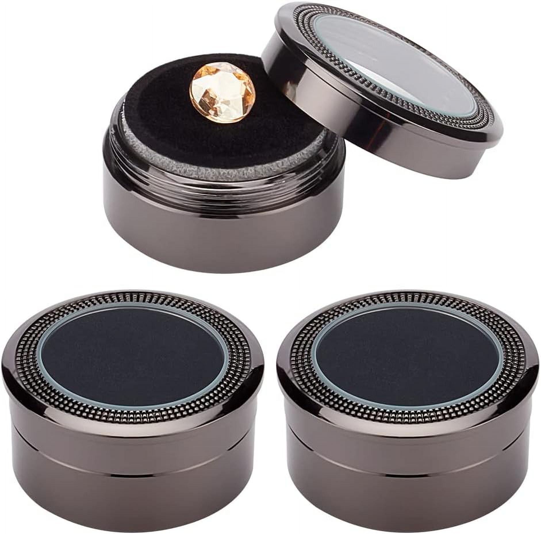 Alloy Jewelry Gift boxes for Small Gemstone Diamond Storage with Velvet ...