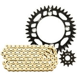 Alloy Kit & Gold X-Ring Chain Black Rear Sprocket For Yamaha YZ250F ...