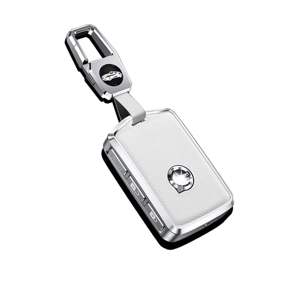 Alloy Leather Texture Car Key Fob Cover fits for Volvo XC90 XC60 XC40 ...