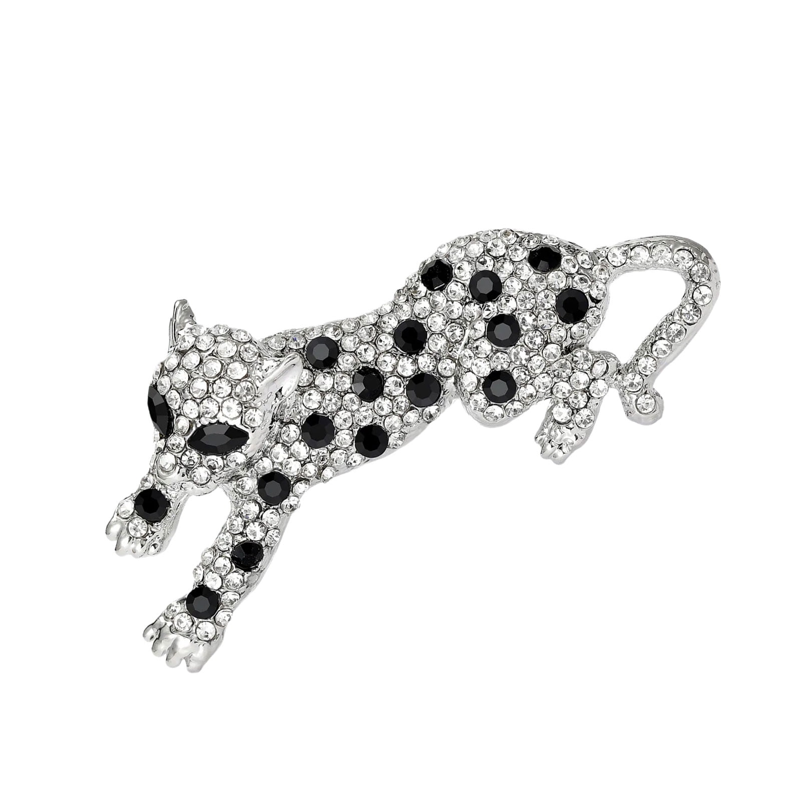 Alloy Leopards Brooch With Sparkling Rhinestones Crystal Lapel Pin For ...