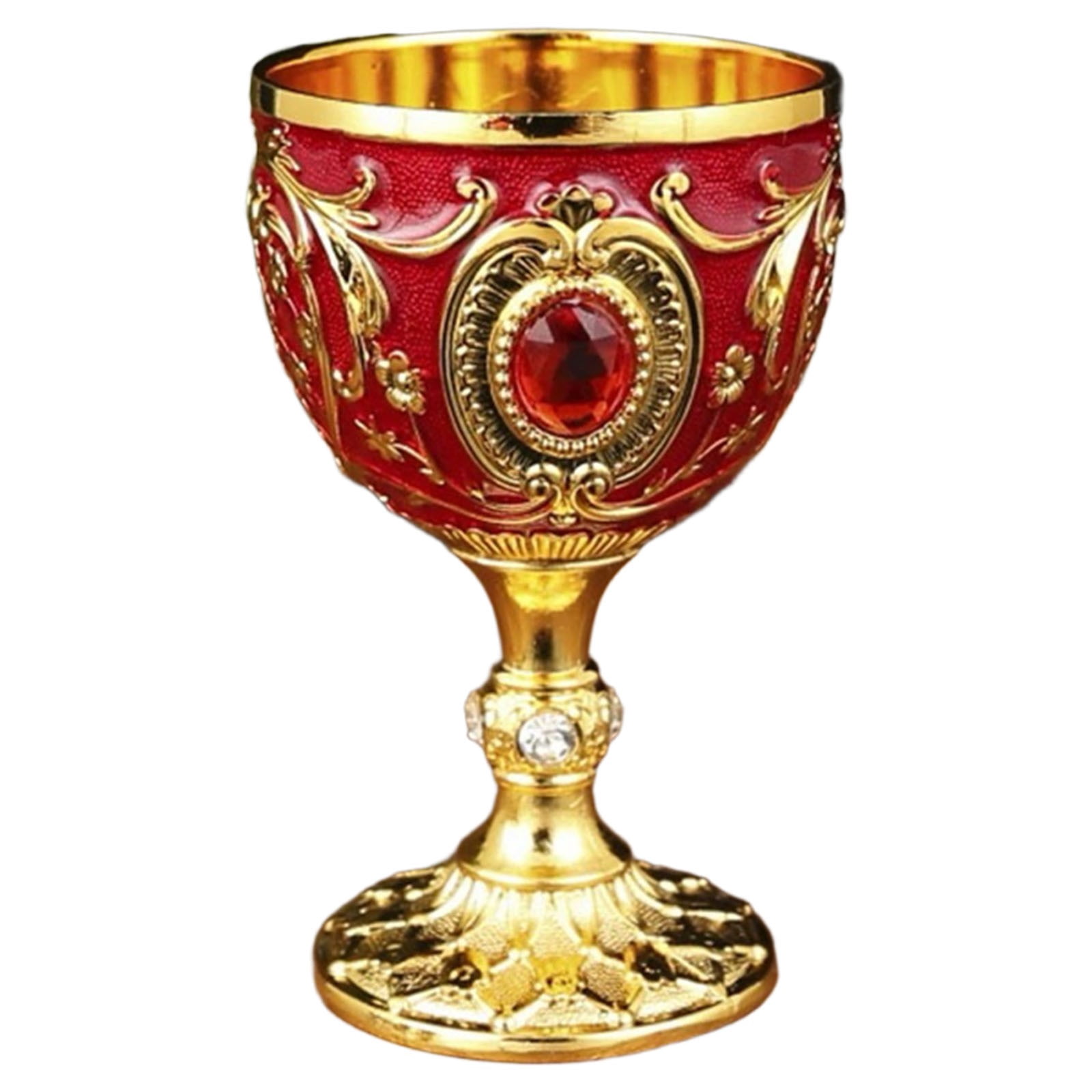 Alloy Medieval Style Wine Goblet with Gem and Gold Detailing ...