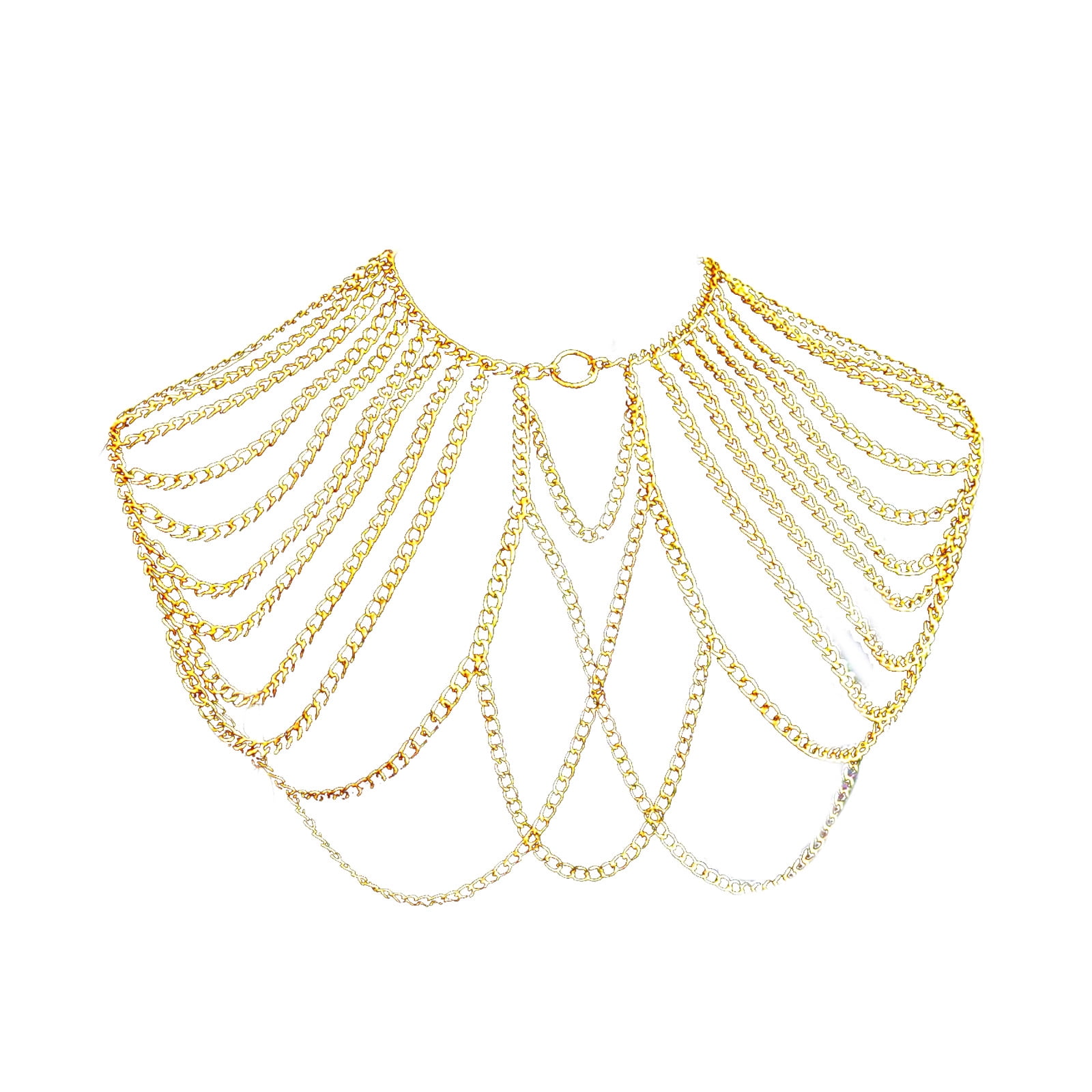 Alloy Men's Shoulder Necklace Accessories Tassels Body Chain ...