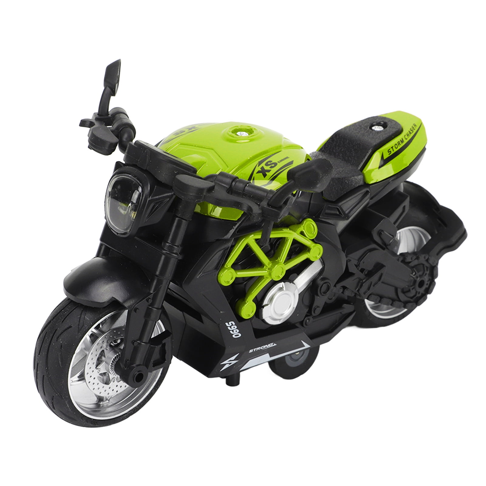 Alloy Motorcycle Model High Simulation Cool Sound Light Pull Back ...