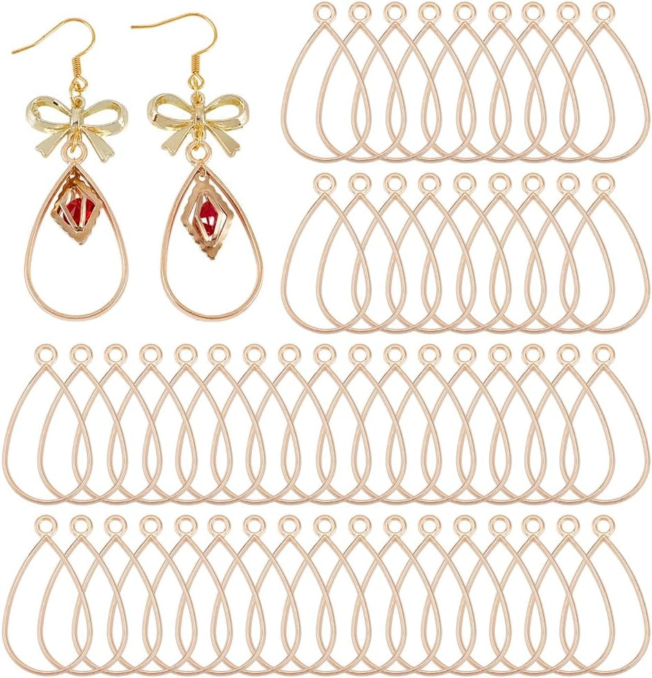 Alloy Open Back Bezel Pendants Hollow Brass Frame Charm Open Bezels for ...