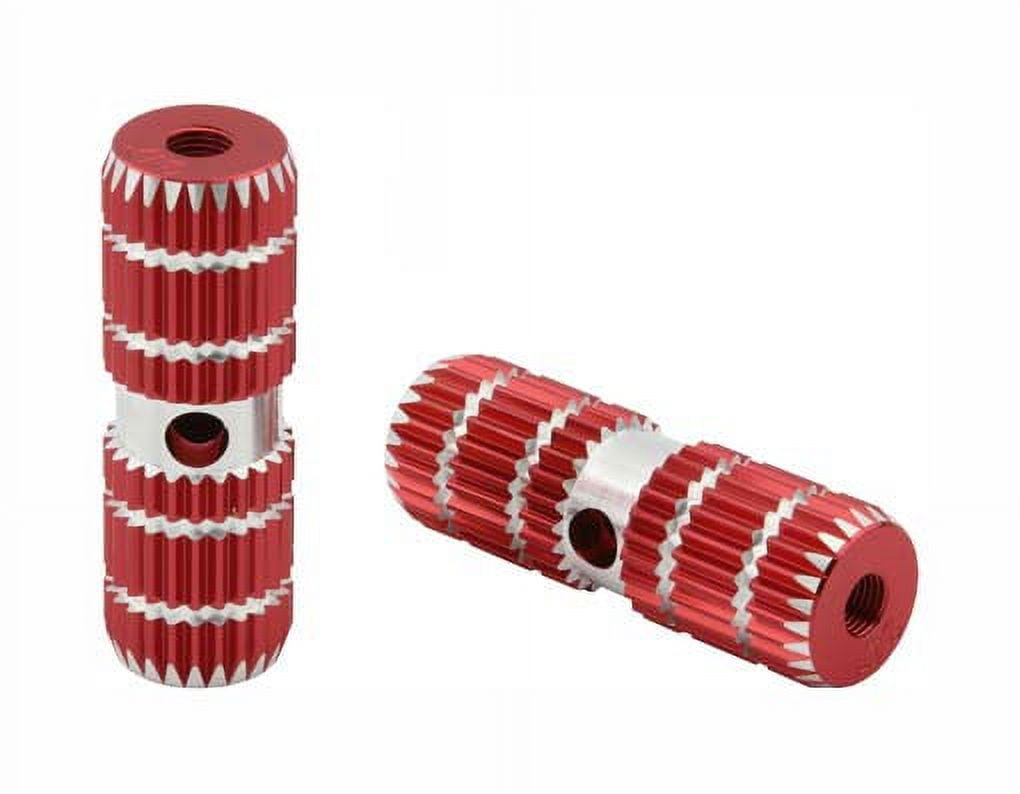 Alloy Pegs 691 24/26t W=1" l=3" Red. Pegs for bike, bicycles, bmx ...