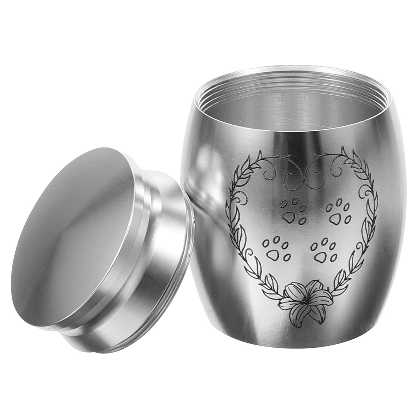 Alloy Pet Urn Cinerary Casket Memorial Cremated Box Small Cat Ashes ...