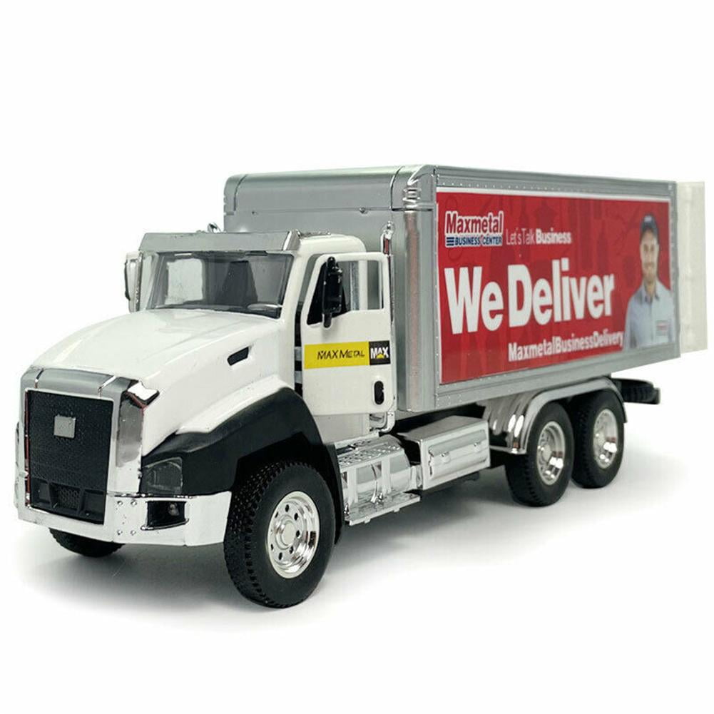 Alloy+Plastic Engineering Truck Container Car Construction Model Car ...