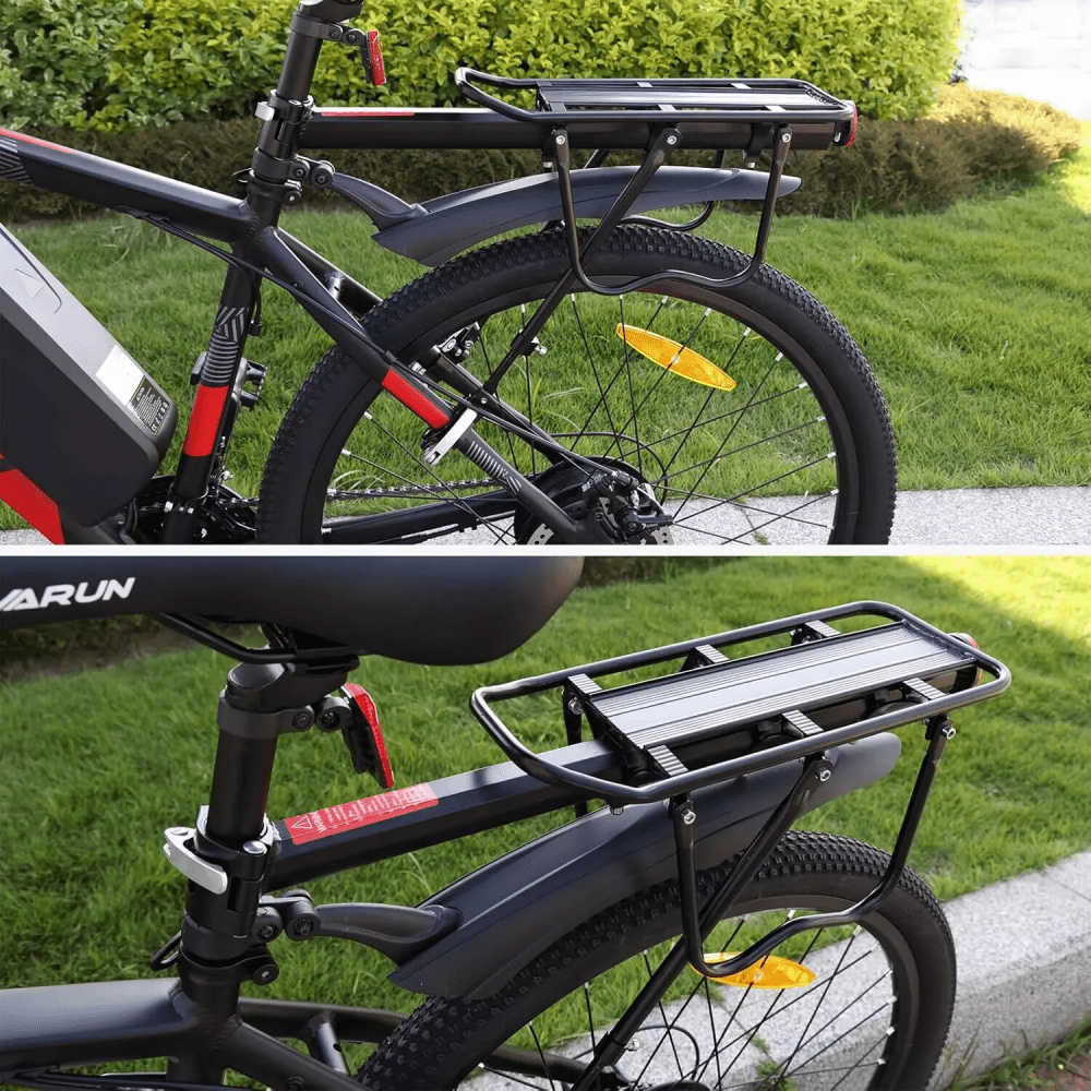Alloy Rear Cargo Carrier for Bicycles - Heavy Duty Rack, Disc Brake ...