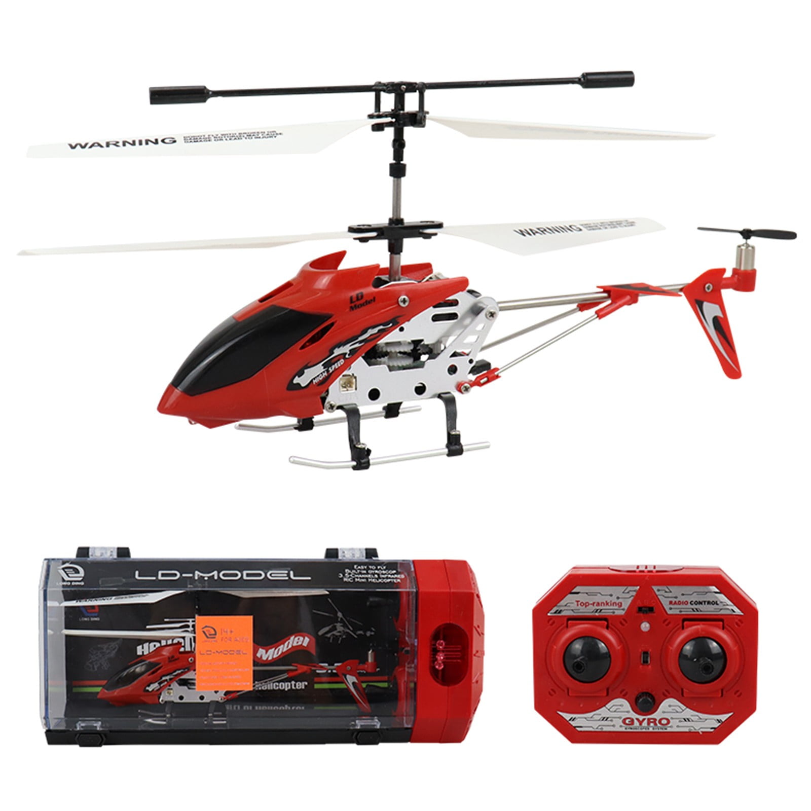 Alloy Remote Control Helicopter with Cool LED Lights USB Rechargeable ...