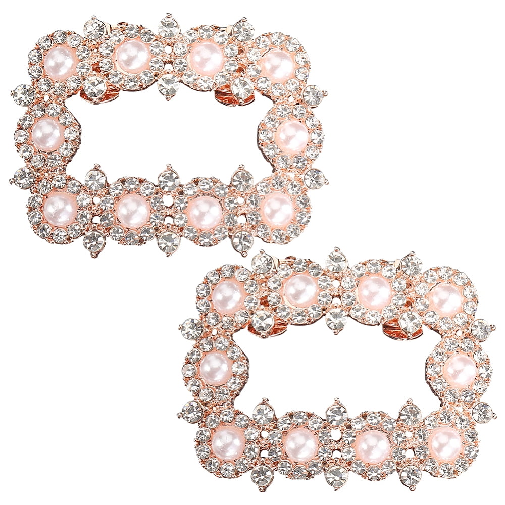 Alloy Rhinestone Shoe Decoration Detachable Shoe Buckle Clip with ...