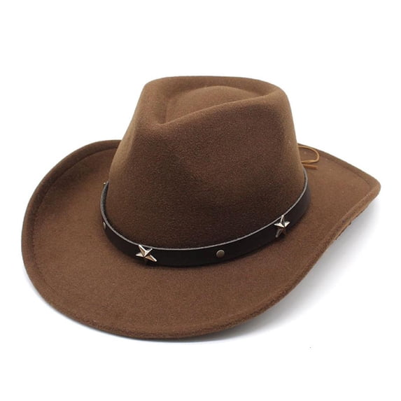 Alloy Rivet Decor Cowboy Hat for Woman Breathable Cowboy Hat with ...