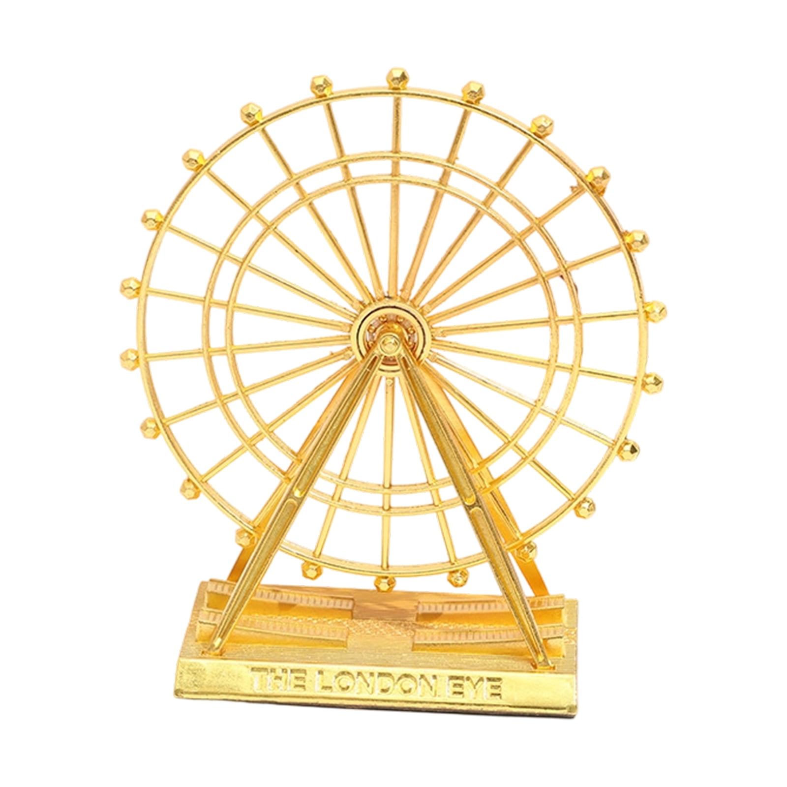 Alloy Rotating Wheel Model Sculpture Desk Decors Landmark Building ...