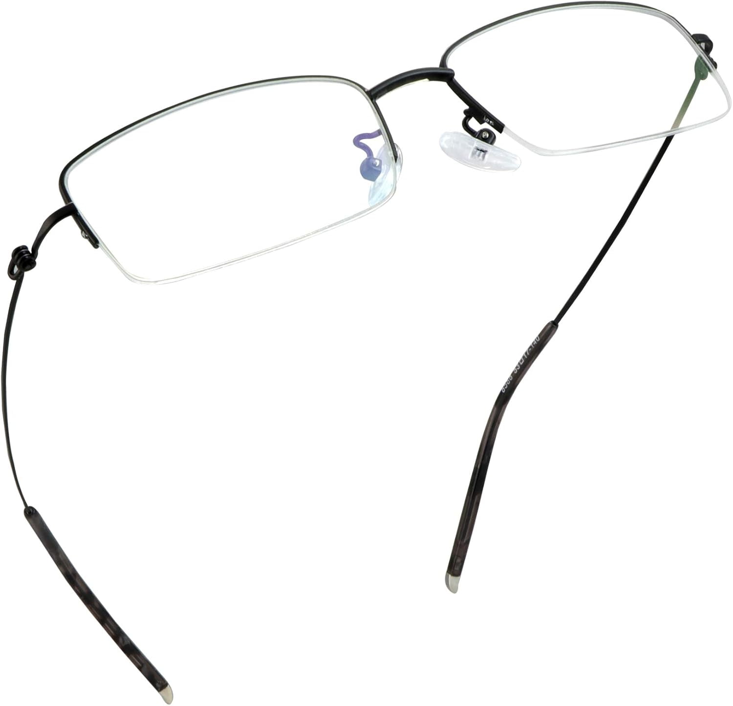 Alloy Semi-Rimless Reading Glasses,Blue Light Blocking Glasses, Anti Eyestrain, Computer Gaming ...