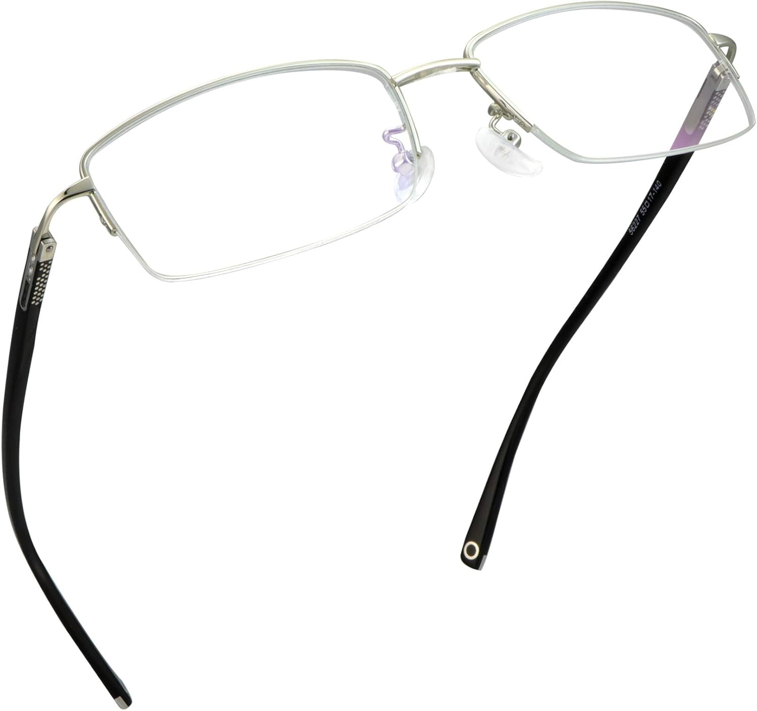 Alloy Semi-Rimless Reading Glasses,Blue Light Blocking Glasses, Anti Eyestrain, Computer Gaming ...