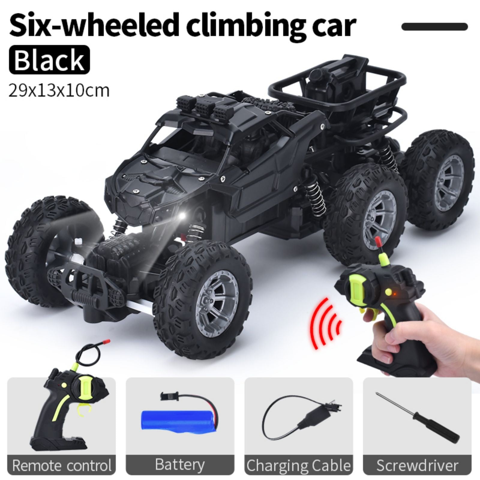 Alloy Six-Wheel Remote Control Car Off-Road Climbing Vehicle for Kids ...