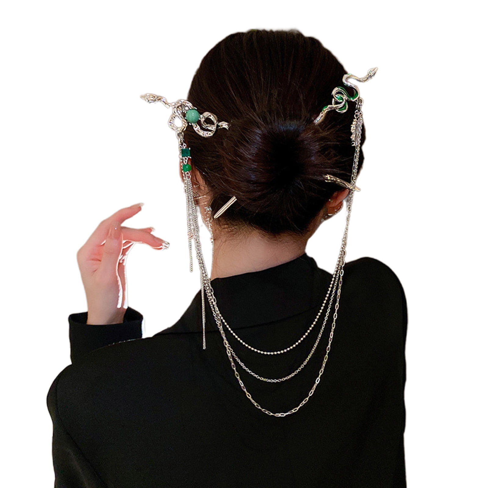 Alloy Snake-shaped Hairpins Detachable Hair Retro Pins for Women Girls ...