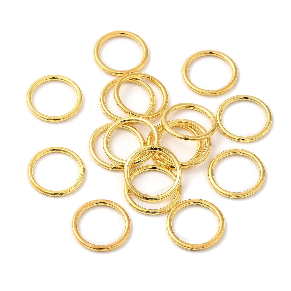 Alloy Soldered Closed Jump Rings Round Golden 8x1.2mm 16 Gauge Inner ...
