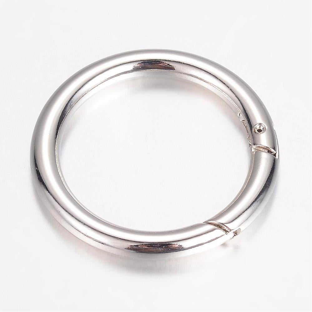 Alloy Spring Gate Rings O Rings Findings Spring Gate O Rings Platinum ...