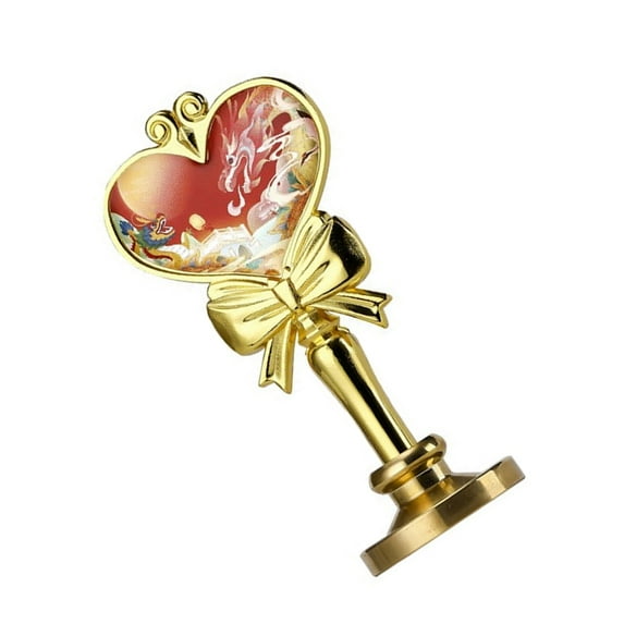 Alloy Stamp Handle Unique Heart Sticker Metal Sealing Handle Valentines ...