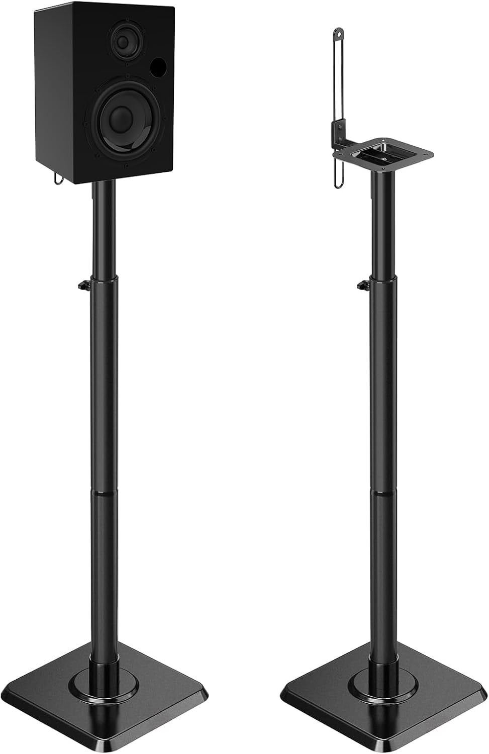 Alloy Steel Speaker Stands, Height Adjustable Bookshelf Speaker Stand ...