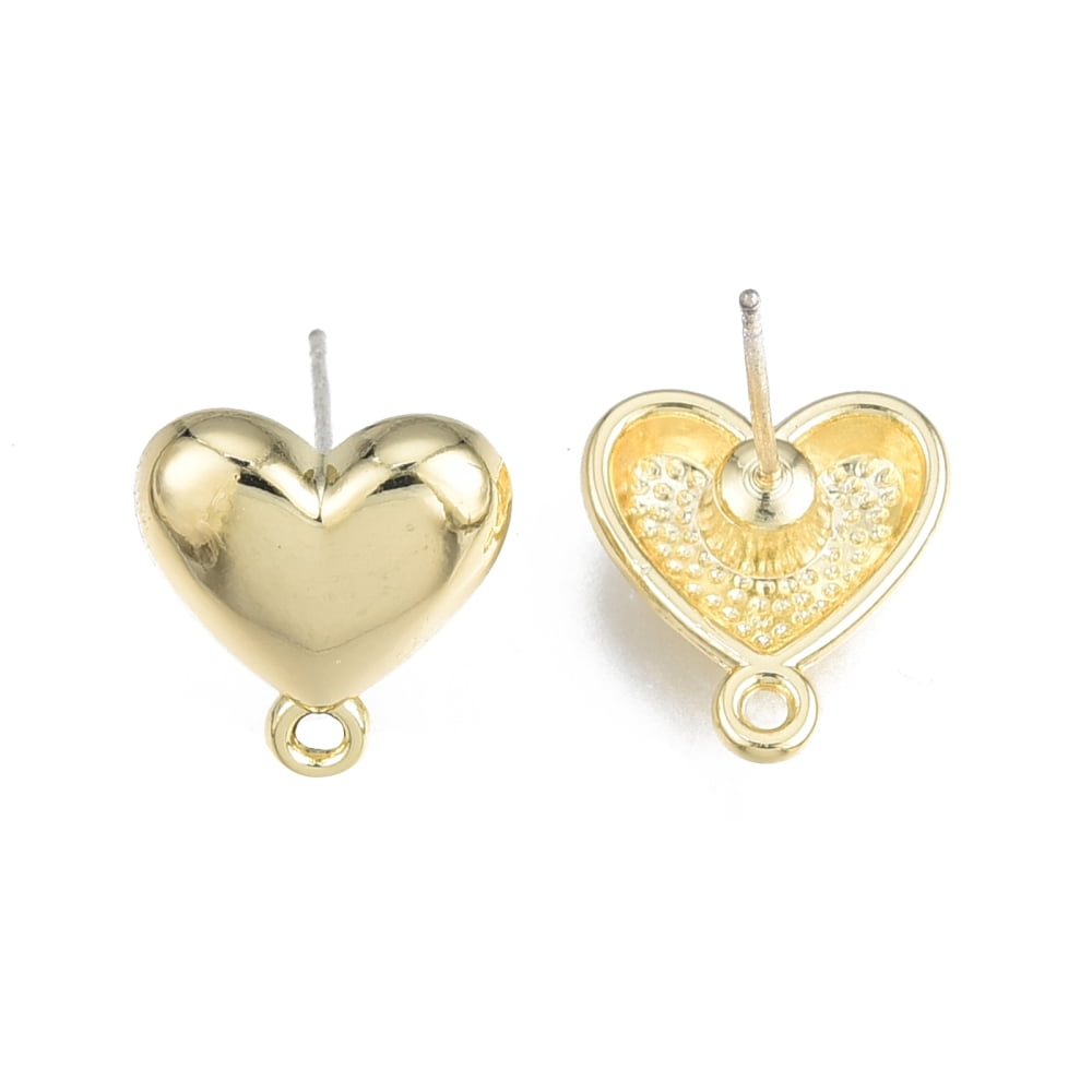Alloy Stud Earring Findings with Horizontal Loops and 304 Stainless ...