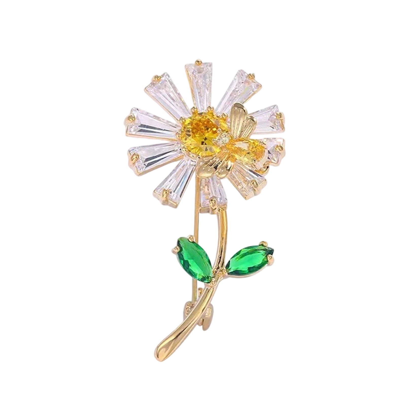 Alloy Sunflowers Brooch Skin Friendly Jewelry For Sensitive Users Long ...