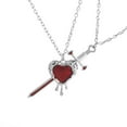 Alloy Swords Heart Necklace for Couples Handmade Collarbone Chain ...