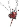 Alloy Swords Heart Necklace for Couples Handmade Collarbone Chain ...
