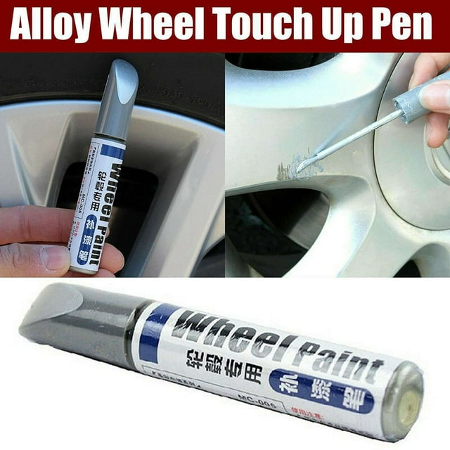 Alloy Wheel Touch Up Pen Repair Paint w/ Brush Curbing Scratch Maker ...