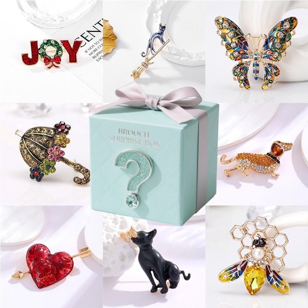 Alloy Womens Brooch Blind Box 8 Designs Peacock Flower Animal Jewelry ...
