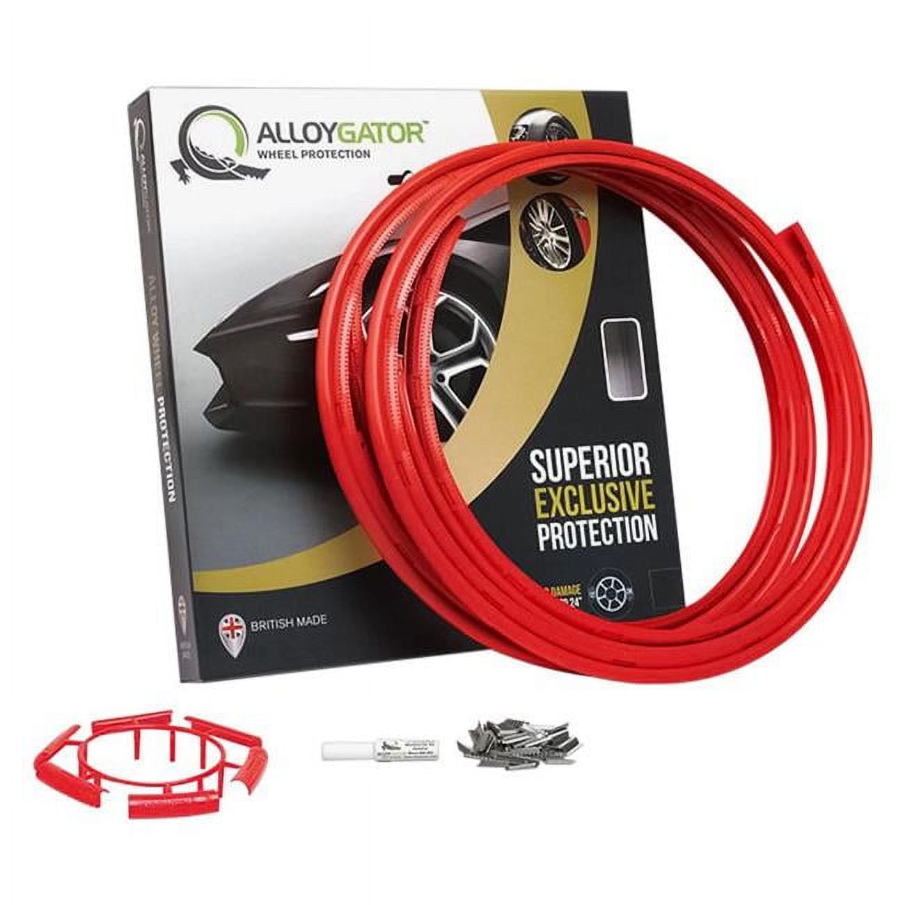 Alloygator AOY-K4RDEXC Alloy Wheel Rim Protectors, Red - Set of 4 ...