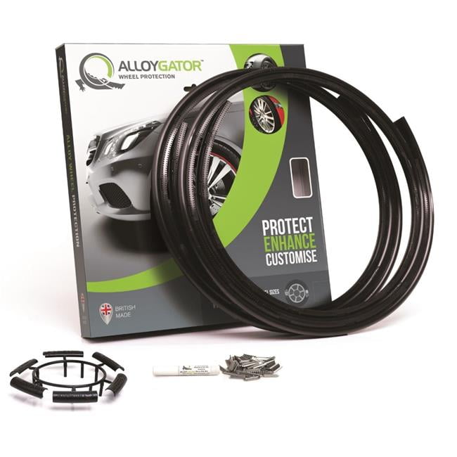 Alloygator K4BLCKINT 19 ft. Wheel Rim Protector, Black - Set of 4 ...